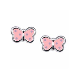 schmuck23 Ohrringe 925 Silber Schmetterling in Rosa | Gr.: onesize