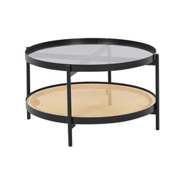 Beliani Couchtisch RENO in Schwarz/Braun - (W) 80 x (H) 45 x (L) 80 cm | Gr.: onesize