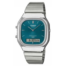 Casio Edgy Collection Herrenuhr AnaDigi Petrol Blau / Silber | Gr.: onesize