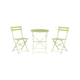 Beliani 3-tlg Bistro Set FIORI in Gr&uuml;n | Gr.: onesize