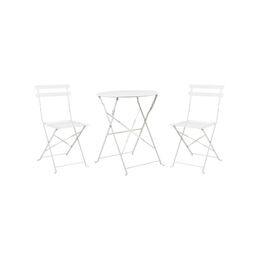 Beliani 3-tlg Bistro Set FIORI in Wei&szlig; | Gr.: onesize