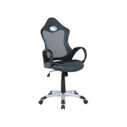 Beliani B&uuml;rostuhl iCHAIR in Schwarz/Silber/Grau - (W) 67 x (H) 109 x (L) 67 cm | Gr.: onesize