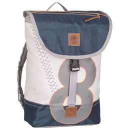 360grad 360 grad Rucksack Landgang Mini in Wei&szlig;/Balken Blau/Zahl Hellgrau | Gr.: onesize