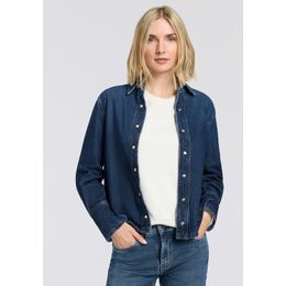 BOSS Orange Damen BOSS Orange Hemdbluse &raquo;Shirt Premium Damenmode&laquo; Regular Fit, Denim L (40)