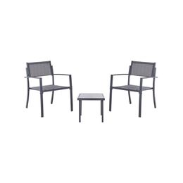 Beliani 3-tlg Bistro Set TAVOLETO in Grau | Gr.: onesize