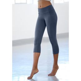 Vivance Damen Caprileggings mit 2 Handytaschen blau 36/38, N-Gr