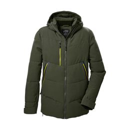 Killtec Herren Steppjacke &raquo;KOW 1 MN QLTD JCKT&laquo; Wasser- und windabweisende Funktionsjacke, Kapuze, recyceltes Material gr&uuml;n L