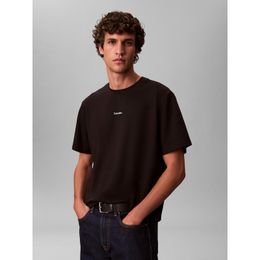 Calvin Klein Herren T-Shirt &raquo;SS STRETCH PIQUE NANO EASY TEE&laquo; Mit Rundhalsausschnitt schwarz M