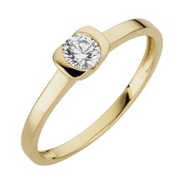 OROLINO Damen Fingerring &raquo;333/- Gelbgold glanz synth. Zirkonia&laquo; gelb