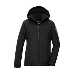 Killtec M&auml;dchen Funktionsjacke &raquo;KOW 217 GRLS JCKT&laquo; Wind- und wasserdichte Kinderjacke mit Fleece und verstellbarer Kapuze schwarz 128