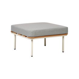 Beliani Fu&szlig;hocker SENISE in Grau/Wei&szlig; - (W) 74 x (H) 43 x (L) 74 cm | Gr.: onesize