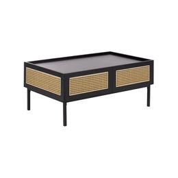 Beliani Couchtisch CULLEN in Schwarz/Braun - (W) 57 x (H) 42 x (L) 97 cm | Gr.: onesize