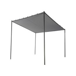 Beliani Garten-Pergola VIMINO in Grau/Schwarz - (W) 282 x (H) 282 x (L) 294 cm | Gr.: onesize