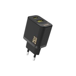 Wisam Dudao A26T GaN 25W USB-A/USB-C Ladeger&auml;t &ndash; Schwarz | Gr.: onesize