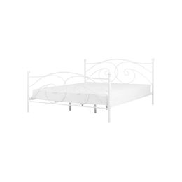 Beliani Doppelbett DINARD in Wei&szlig; - (W) 147 x (H) 118 x (L) 208 cm | Gr.: onesize