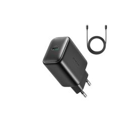 Wisam Netzwerkladeger&auml;t USB-C 25W SFC/PPS/PD + USB-C / USB-C-Kabel 1m schwarz | Gr.: onesize