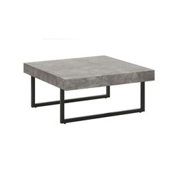 Beliani Couchtisch DELUZ in Grau/Schwarz - (W) 75 x (H) 35 x (L) 75 cm | Gr.: onesize