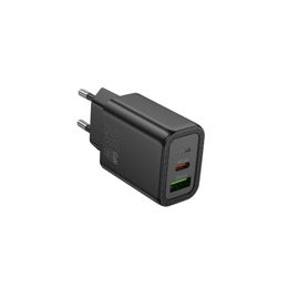 Hoco Ladeger&auml;t 20W USB-C/A PD QC3.0 Schnellladen Schwarz | Gr.: onesize
