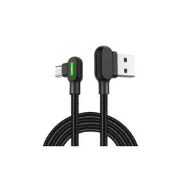 Wisam 2A USB auf Micro USB Ladekabel Winkelstecker,3m (Schwarz) | Gr.: onesize