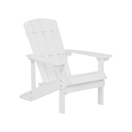 Beliani Gartenstuhl ADIRONDACK in Wei&szlig; - (W) 75 x (H) 88 x (L) 88 cm | Gr.: onesize