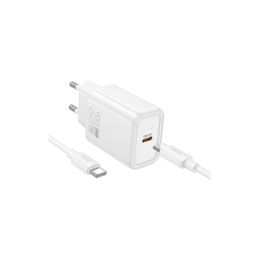Hoco Ladeger&auml;t N60 USB-C 20W + Kabel Typ C auf C Wei&szlig; | Gr.: onesize