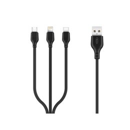 Wisam 3in1 USB - Lightning + USB-C + microUSB 1m 2,1A | Gr.: onesize