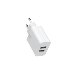 Wisam 2.4A Dual-USB-Ladeger&auml;t (EU) Lightning 1m Reiseset (wei&szlig;) | Gr.: onesize