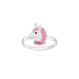 schmuck23 Ring 925 Silber Einhorn in Pink | Gr.: onesize