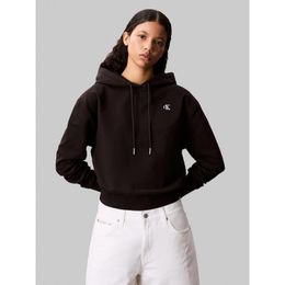 Calvin Klein Jeans Damen Kapuzensweatshirt &raquo;LS ARCHIVE TERRY PO HOOD&laquo;, Mit Rundhalsausschnitt schwarz XS (36)