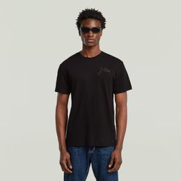 G-Star Raw G-Star Herren G-STAR T-Shirt &raquo;Script&laquo; mit Rundhals, aus Baumwolle schwarz XL