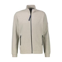Lerros Herren Lerros Sweatjacke &raquo;SELA&laquo; mit B&uuml;ndchen wei&szlig; M