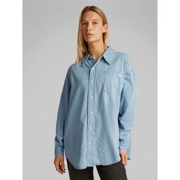 Calvin Klein Jeans Damen Jeansbluse &raquo;OVERSIZED LS DENIM SHIRT&laquo; mit Logostickerei blau XXL (44)