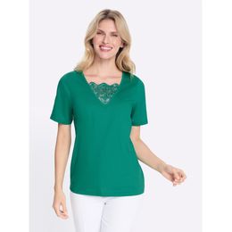 Sieh an! 2-in-1-Shirt in smaragd | Gr.: 40