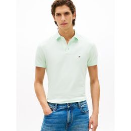 Tommy Hilfiger Herren Poloshirt &raquo;1985 SLIM POLO mit Stickerei und Piqu&eacute;-Qualit&auml;t&laquo; unifarben, casual, slim fit, Baumwollmix, Polokragen gr&uuml;n S