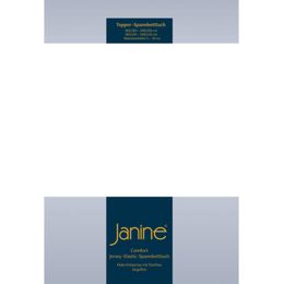 Janine Topper Spannbetttuch Elastic Jersey 5001 in wei&szlig; | Gr.: 140 x 200