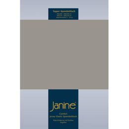 Janine Topper Spannbetttuch Elastic Jersey 5001 in vulkan | Gr.: 100 x 200