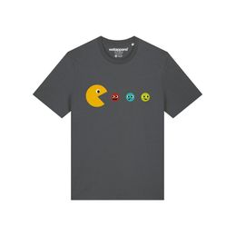 wat? Apparel T-Shirt Pacm&auml;nnchen in Grau | Gr.: 54