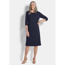 GOLDNER Kurzgr&ouml;&szlig;e: Jerseykleid mit Krepp-Qualit&auml;t in marine | Gr.: 23