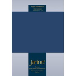 Janine Topper Spannbetttuch Elastic Jersey 5001 in marine | Gr.: 140 x 200