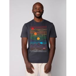 wat? Apparel T-Shirt Sun And Moon in India Ink Grey | Gr.: 48