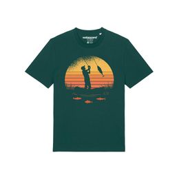 wat? Apparel T-Shirt Angler in Dunkelgr&uuml;n | Gr.: 48