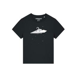 wat? Apparel T-Shirt Fly me to the moon in Schwarz | Gr.: 40