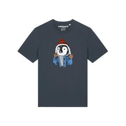 wat? Apparel T-Shirt Pinguin in India Ink Grey | Gr.: 46