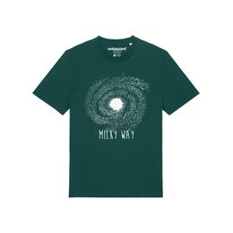 wat? Apparel T-Shirt Milky way in Dunkelgr&uuml;n | Gr.: 46