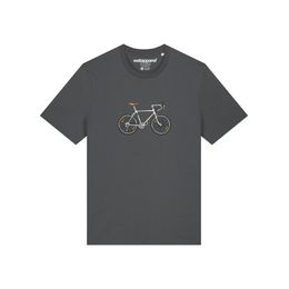 wat? Apparel T-Shirt Doodle Bike in Grau | Gr.: 48