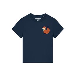wat? Apparel T-Shirt Cute Fox in Dunkelblau | Gr.: 38