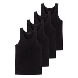 Schiesser Unterhemd / Tanktop Cotton Essentials Authentic in Schwarz | Gr.: XXL
