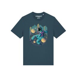 wat? Apparel T-Shirt Techno Astronaut in Petrol | Gr.: 46