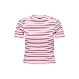 Only T-Shirt 1er Pack in Rosa/Rot | Gr.: XS