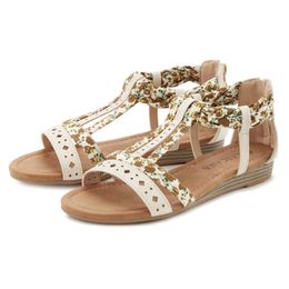 Lascana Damen Lascana Sandale &raquo;Sommerschuh&laquo; Sandalette, Sommerschuh mit Riemchen im Festival-Look VEGAN beige 40